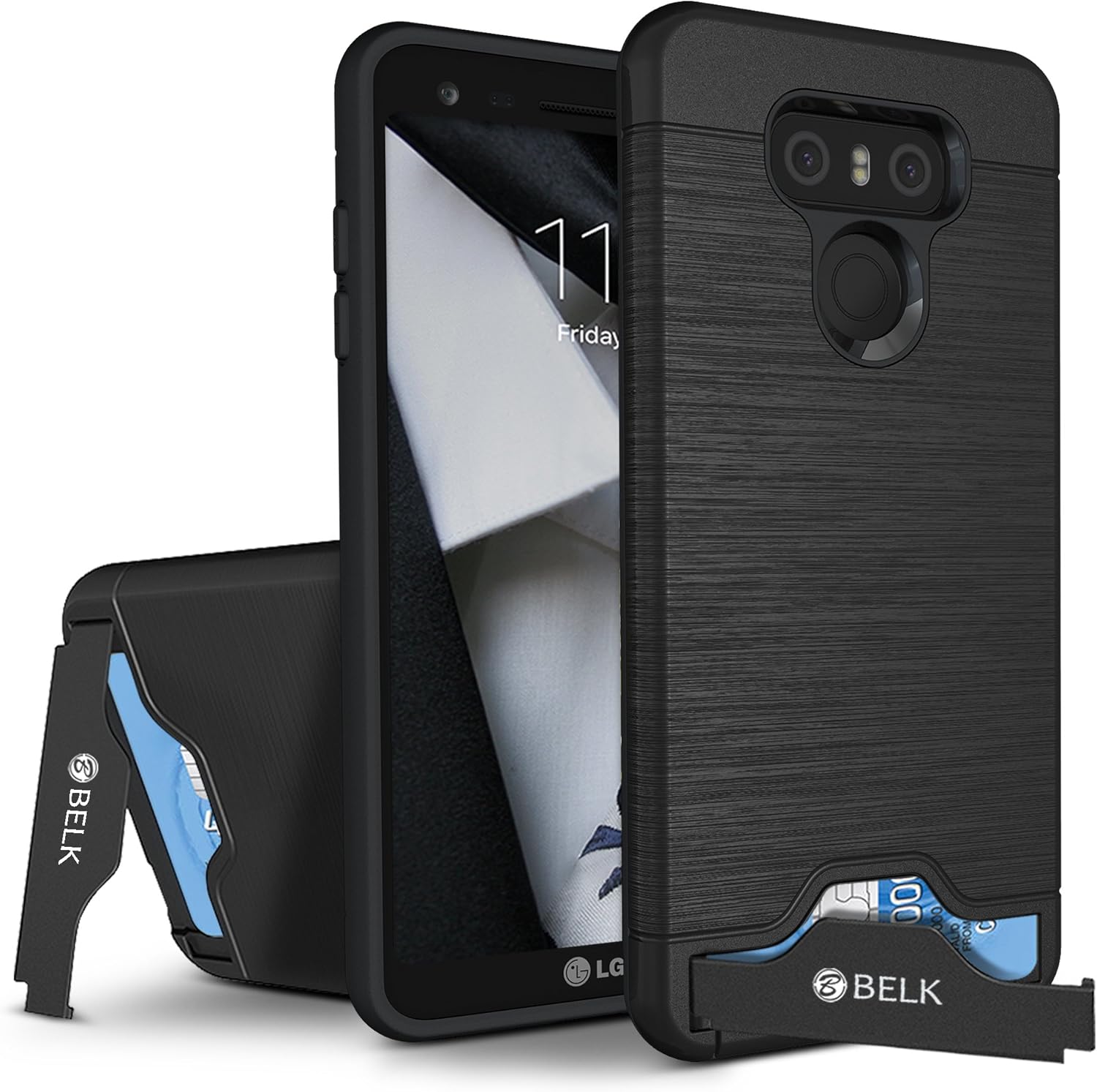LG G6 Case,BELK Slim Shockproof Brushed Texture PC & Rugged TPU Hybrid ...