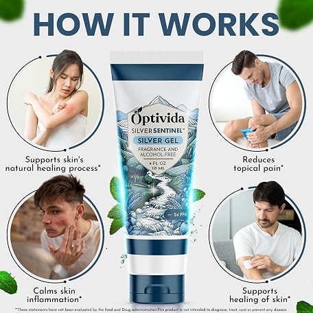 Mua OPTIVIDA Colloidal Silver Gel for Wound Care, Natural Topical Skin ...