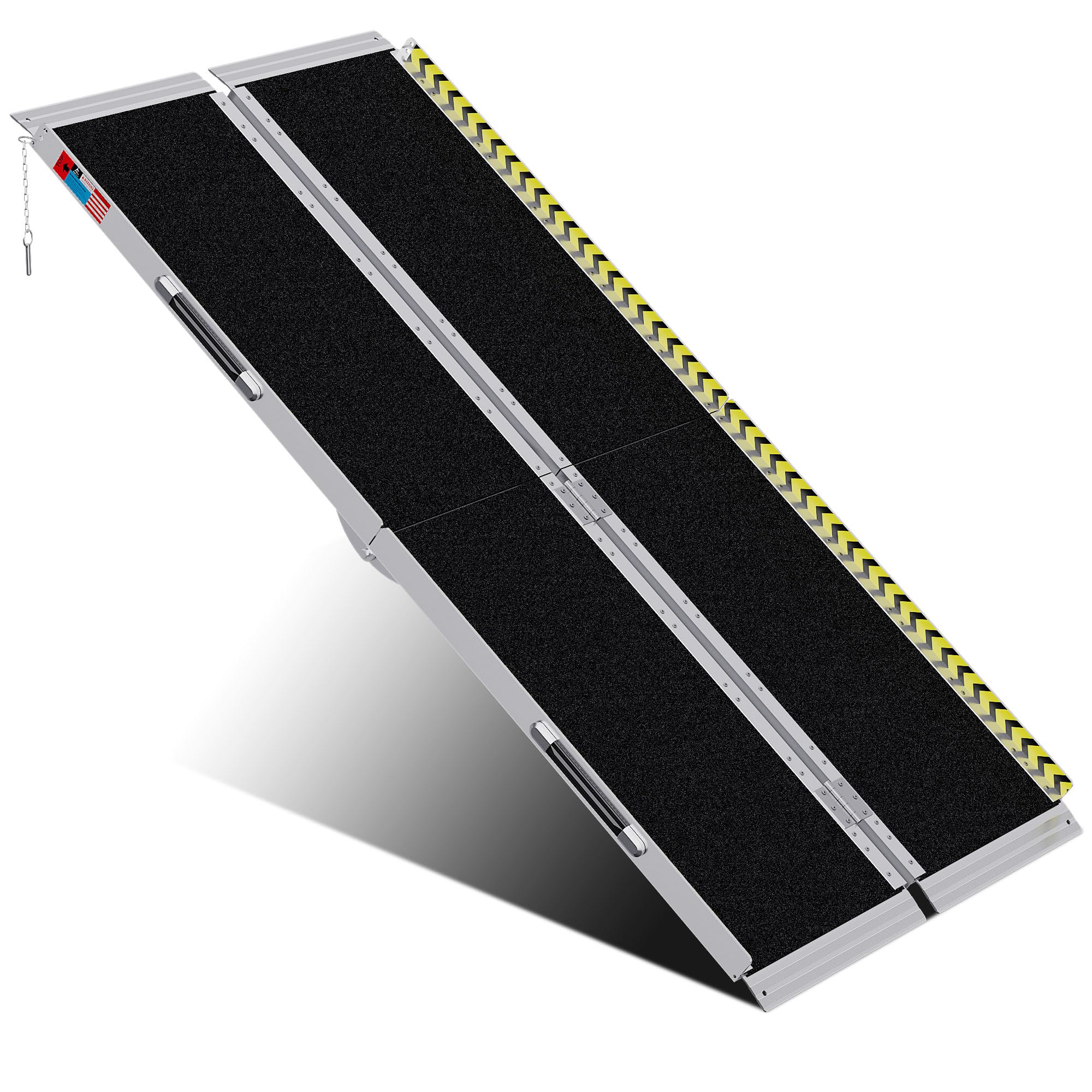 WHALEMOTOR Portable Wheelchair Ramp 6FT, Anti-Slip Aluminum Folding ...