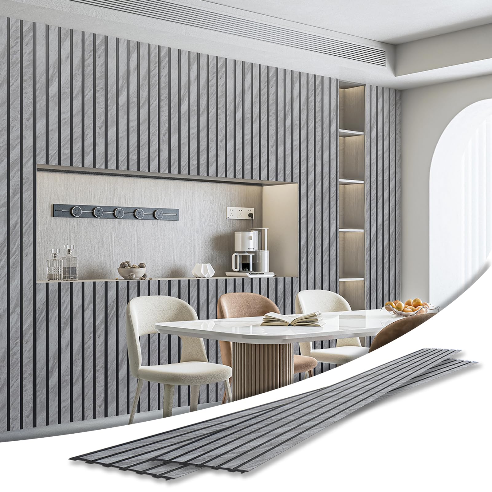 Art3d 4-Pack Glue-On Six-Grid Wainscoting Panel for Interior Wall Decor ...