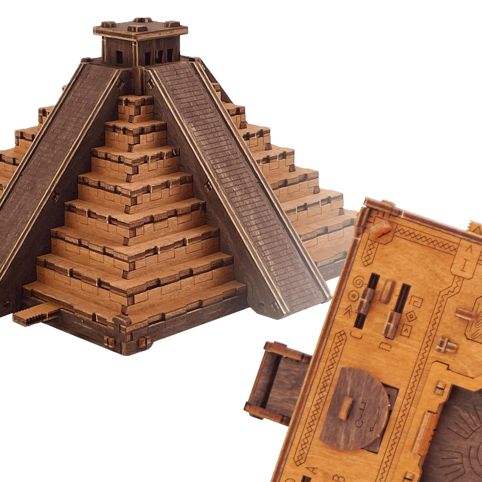 WOODEN.CITY Puzzle Box Maya Pyramid - Clue Box, Escape Room, Unique ...