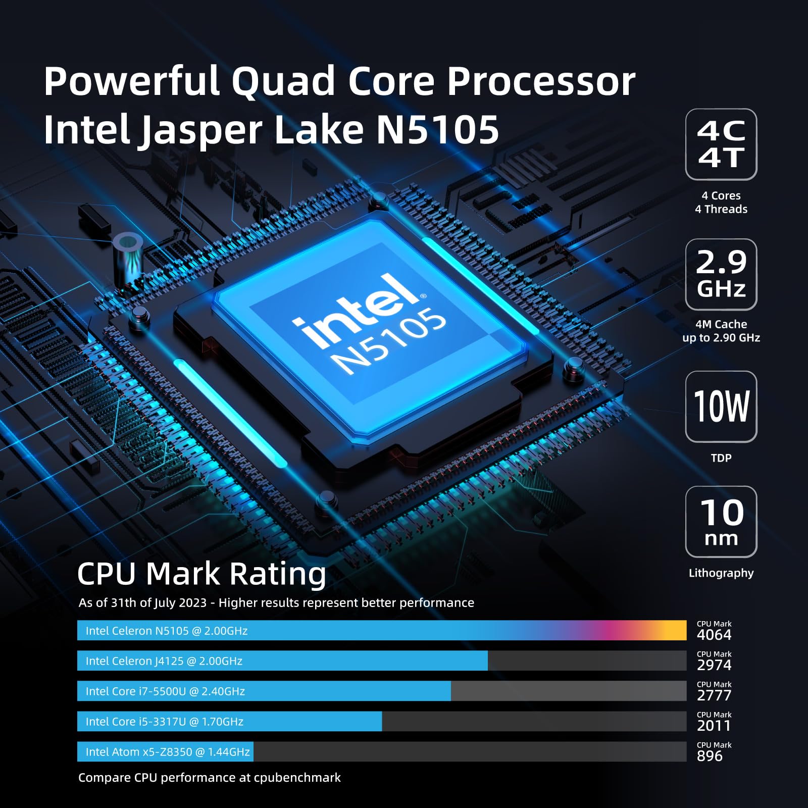 Mua MeLE Fanless Mini PC QuieterHD3 Celeron N5105, 16GB 512GB Micro ...