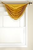 Amazon.com: Stylemaster Tribeca Faux Silk Grommet Waterfall Valance ...