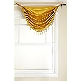 Amazon.com: Stylemaster Tribeca Faux Silk Grommet Waterfall Valance ...