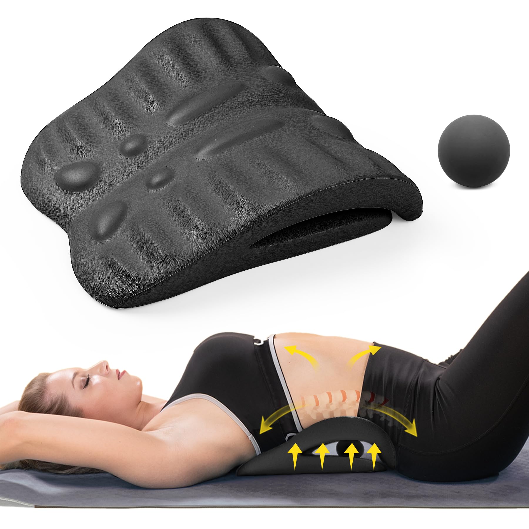 RESTCLOUD Back Stretcher for Back Pain Relief, Back Stretching Cushion ...