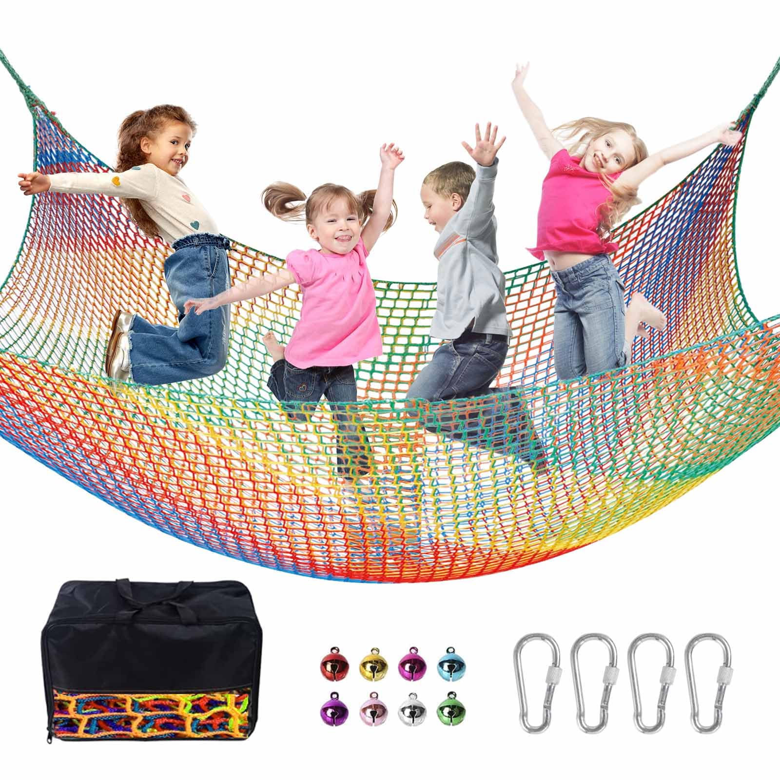 LPIW Climbing Net for Kids - 9.9FT x 9.9FT Double Layers Heavy Duty ...