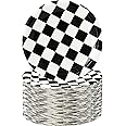 Amazon.com: 25Pcs Race Car Birthday Party Supplies Black and White ...
