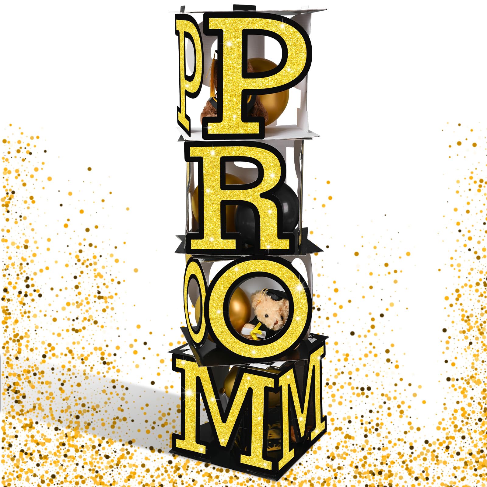 MotiMind Prom 2025 Decorations Gold Prom Backdrop 2025 Graduation ...