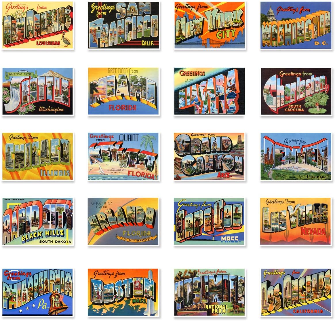 Sample Tropical Destination Postcards