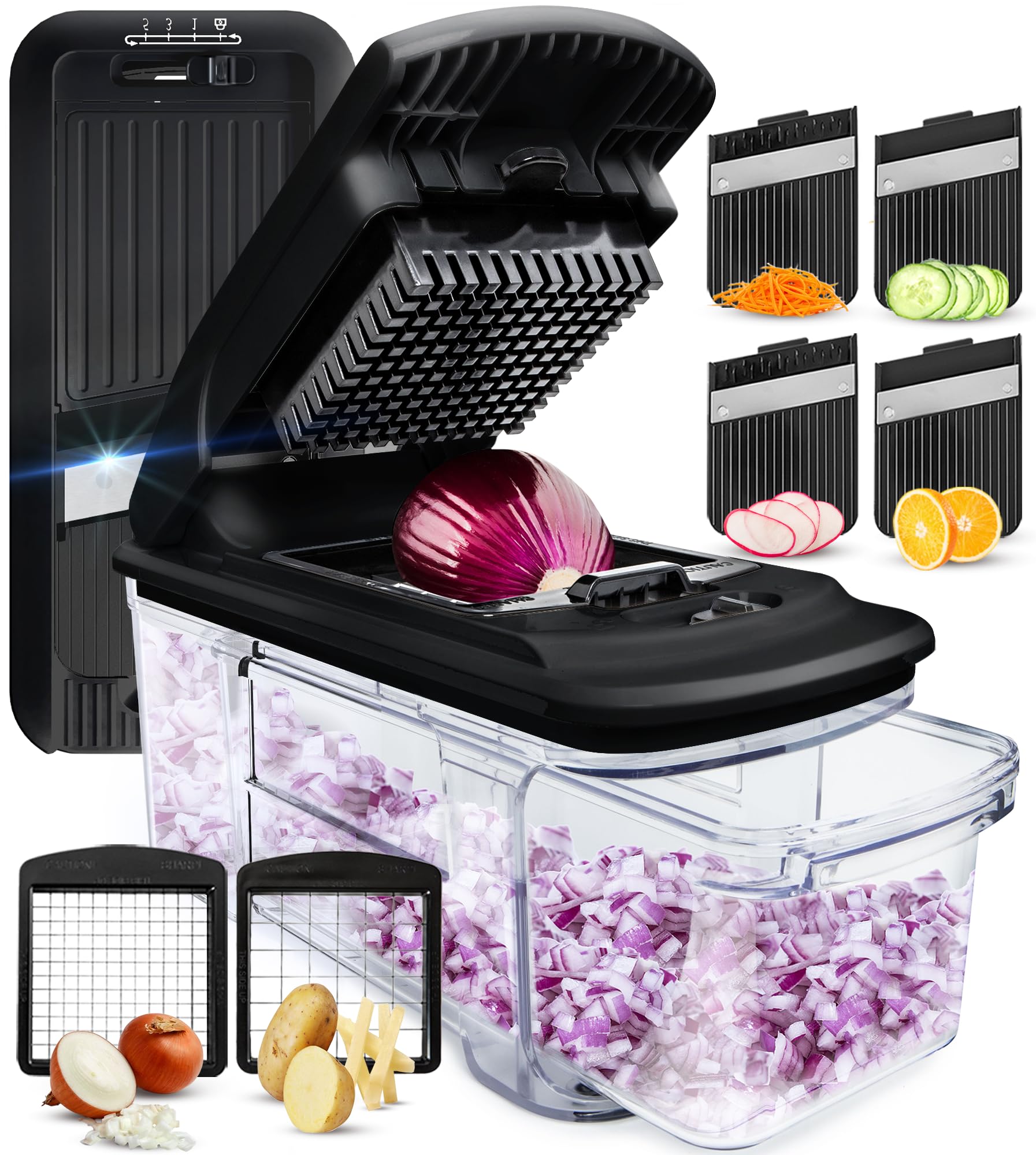 Fullstar All-in-1 Vegetable Chopper, Mandoline Slicer & Cheese Grater ...