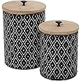 Amazon.com: Deco 79 Metal Geometric Living Room Decorative Jars ...