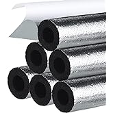 Kingdder Pipe Insulation Foam Tube 6 Pcs Self Adhesive Insulation Foam Wrap for Copper Pipe Pre ...