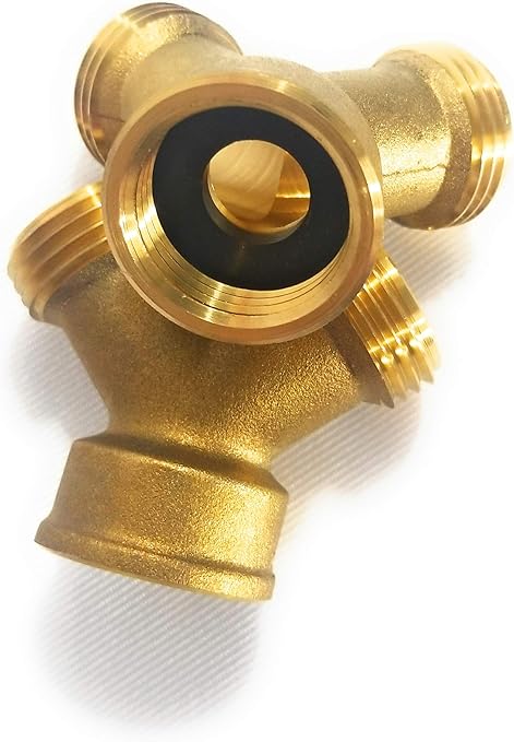 Amazon.com : WW Products Brass Hose Y Splitter 2 Pcs for Garden Hose or ...