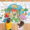 Amazon.com: JOFONY Dinosaur Volcano Giant Coloring Tablecloth Poster ...