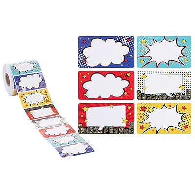 Buy Name Stickers - 600-Count Superhero Name Tag Stickers, Assorted ...