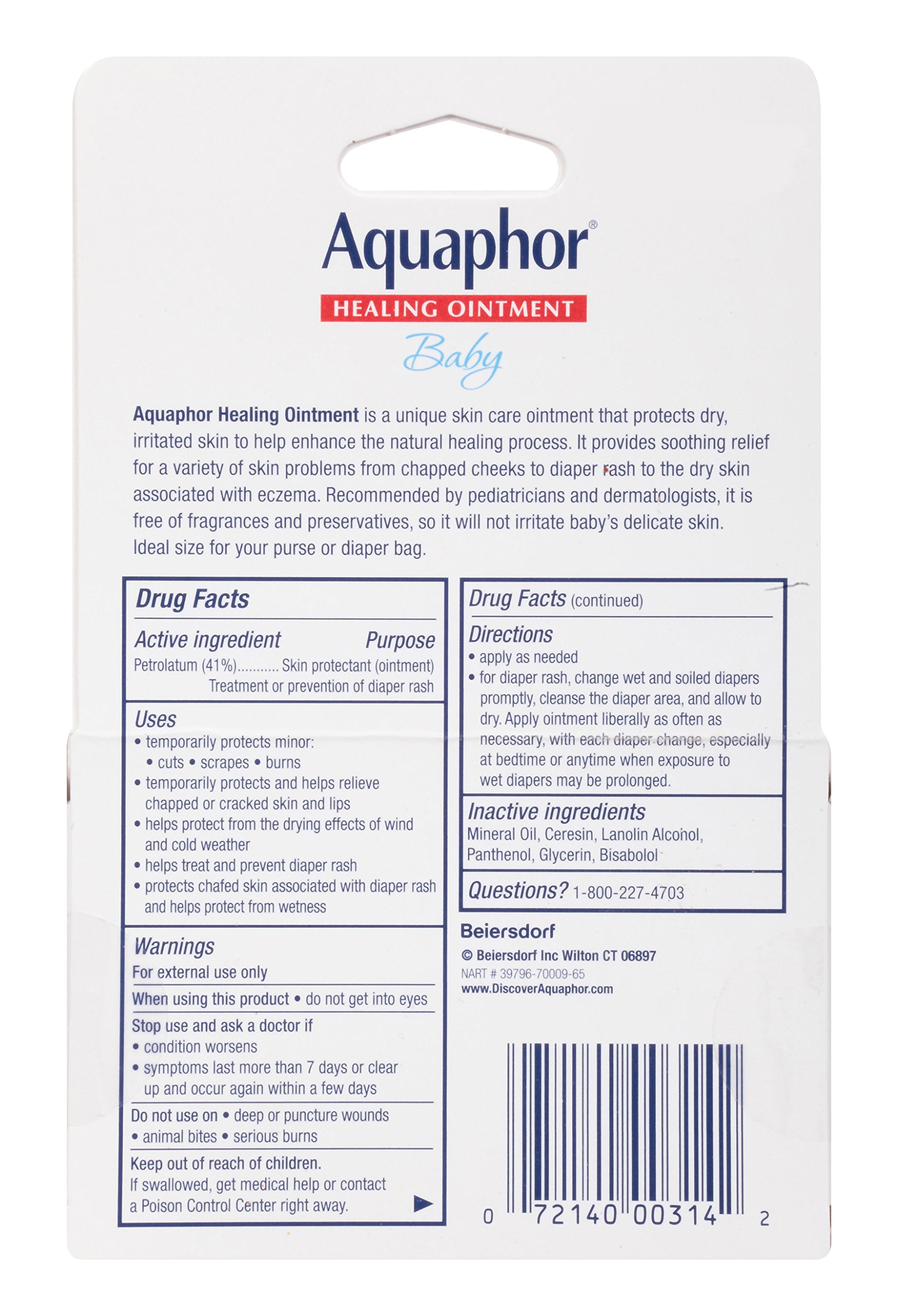 Aquaphor Baby Healing Ointment To-Go Pack - Advanced Therapy for ...