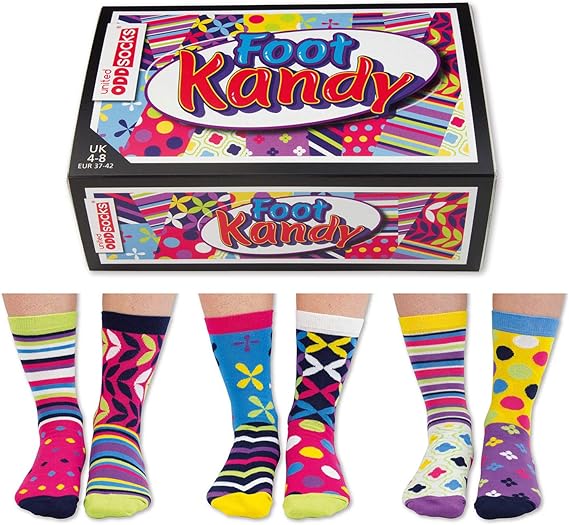 6 Verrückte Socken 15 Kombis - Oddsocks Foot Kandy: Amazon.de ...