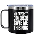 Amazon.com: Panvola My Favorite Coworker Gave Me This Mug Insulated Coffee Cup 14oz with Handle ...