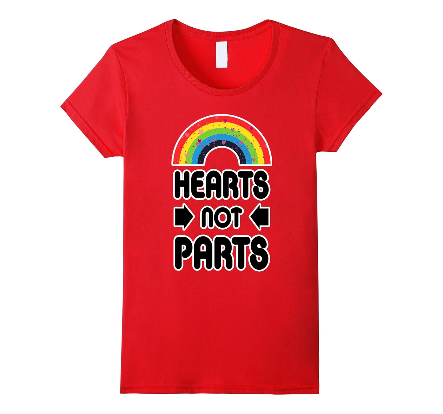 Hearts Not Parts Pansexual Pride T-Shirt- LGBT Equality Tee-4LVS ...