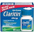 Claritin Allergy Medicine, 24-Hour Non-Drowsy Relief 10 mg, Value Pack ...