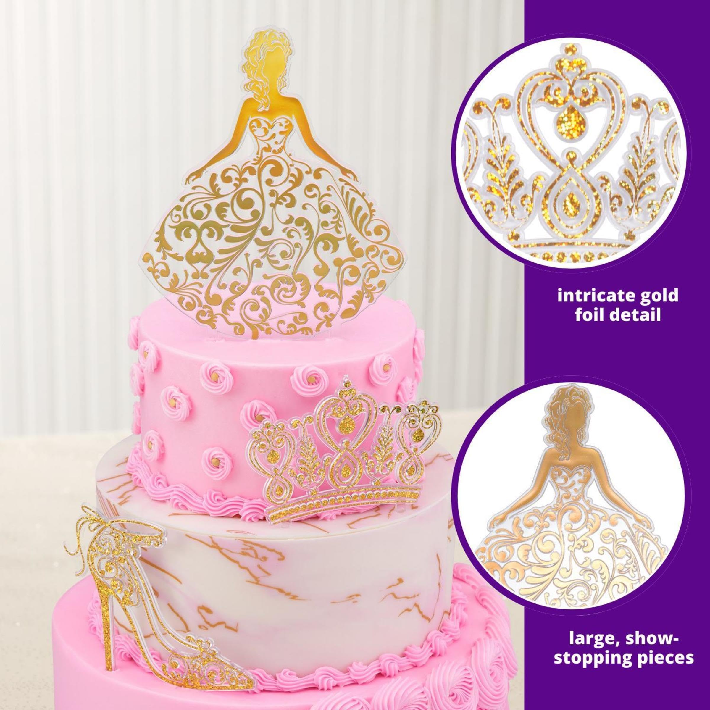 Mua DecoPac QUINCEANERA Cake Decorating Kit, XL-GOLD Cake and Cupcake ...