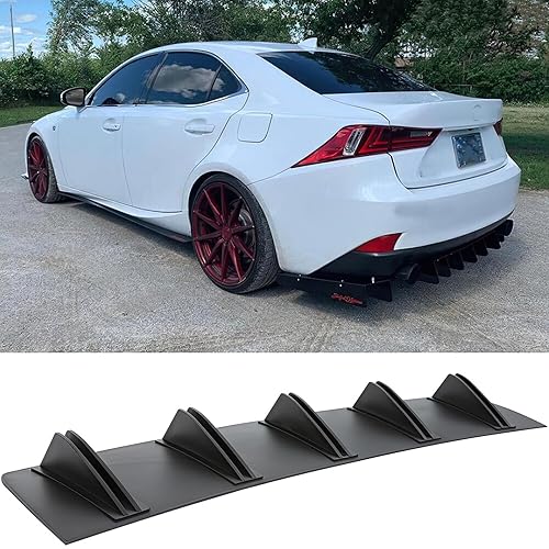 DREAMOTOR 31" Car Rear Bumper Lip, Universal Rear Diffuser Shark Fin ...