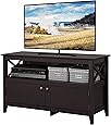 Amazon.com: YAHEETECH X Shape Wooden TV Stand Base Console Storage ...