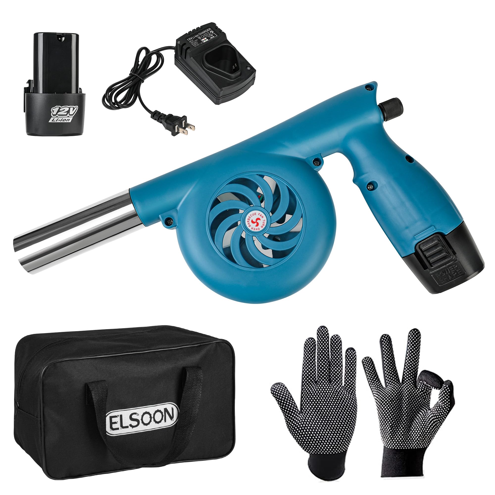 Mua Electric Bellows Portable Fireplace Tools 12V 5000 RPM Fan Bellows ...