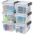 Amazon.com: IRIS USA WeatherPro 6 Qt Storage Bins with Lids, 6 Pack, BPA-Free Plastic Gasket Box ...