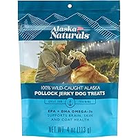 Amazon.com : Alaska Naturals Dog Treats, Wild-Caught Pollock Jerky with ...
