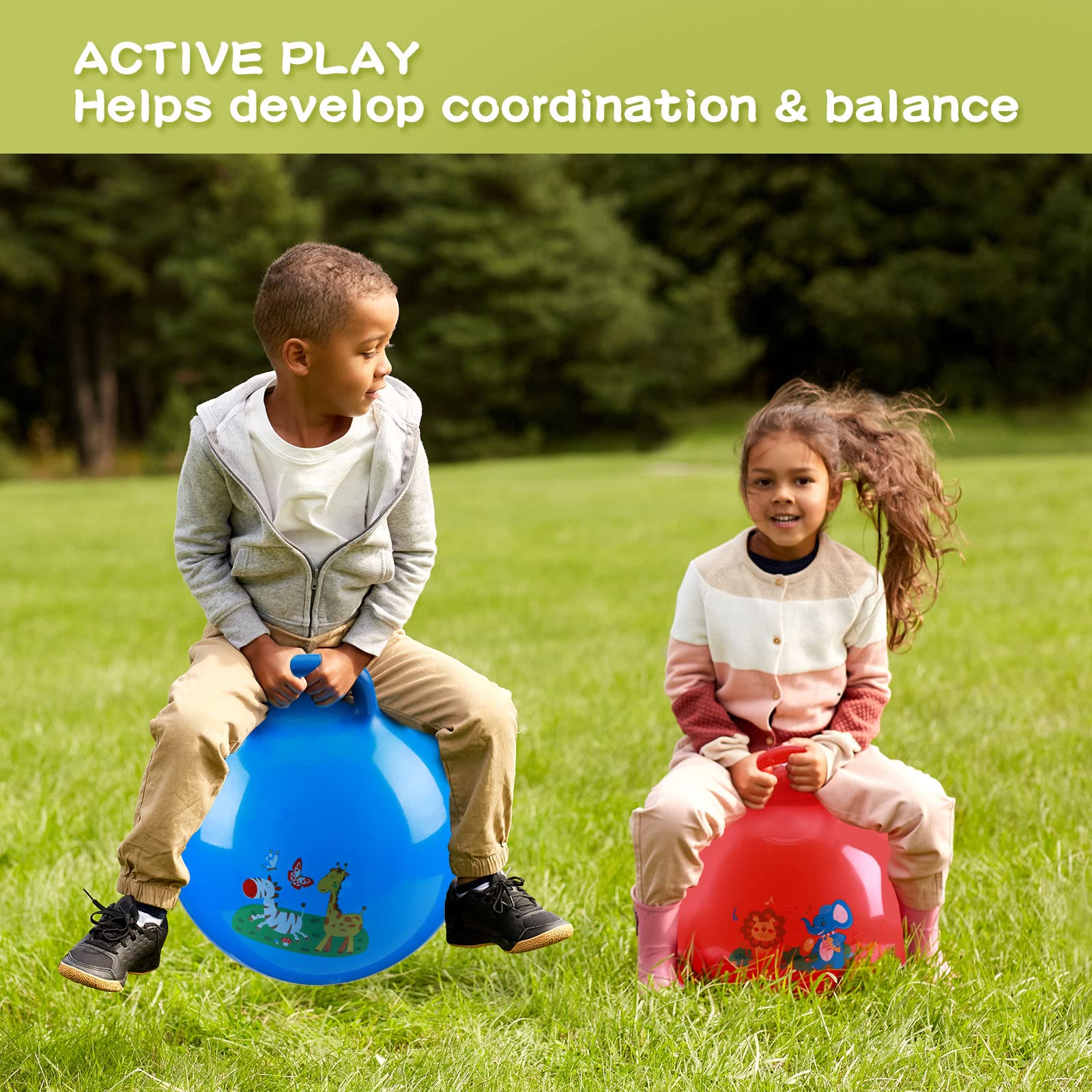 Mua 10 Pcs Bouncy Balls with Handles for Kids Bulk, Hopper Ball Hippity ...