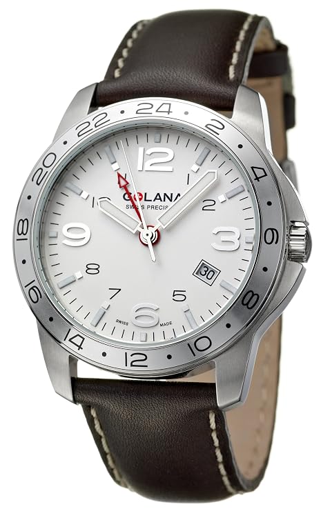 Golana Aero Pro Swiss Made Dual Time Zone Mens Watch AE300.4: Amazon.co ...