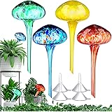 Amazon.com: Plant Watering Globes, 4 pcs Multicolored Glass Automatic Water System, Self ...