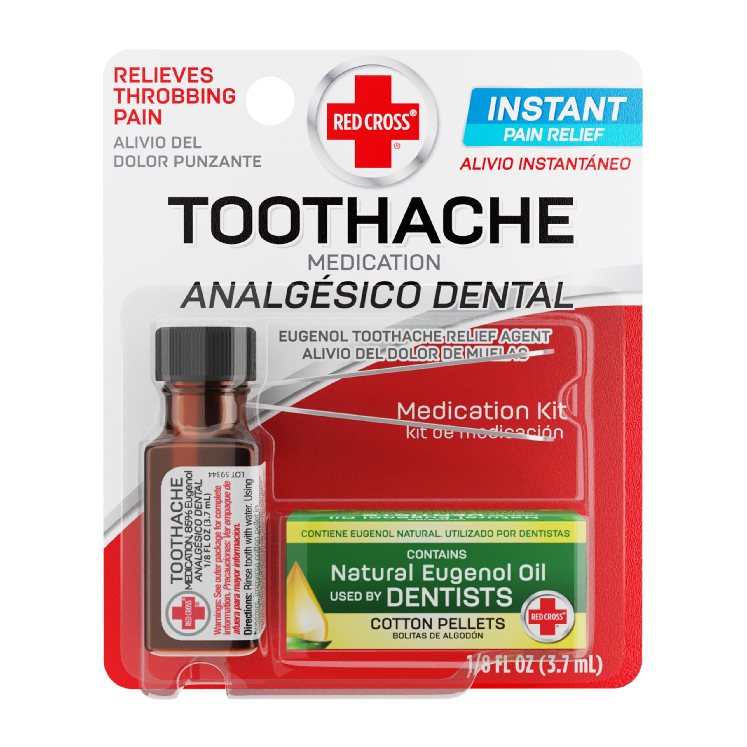 Mua Red Cross Toothache Medicine Kit, Instant Pain Relief of Throbbing Toothache, Natural ...