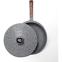 Amazon.com: Phantom Chef 12" Deep Frying Pan with Granite finish & Lid ...
