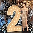 Amazon.com: Mixifox Marquee Numbers, 5FT Large Light Up Numbers Balloon ...