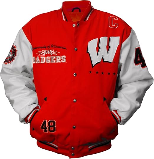 Amazon.com : NCAA Adult Wisconsin Badgers Licensed "Collegiate" Varsity ...