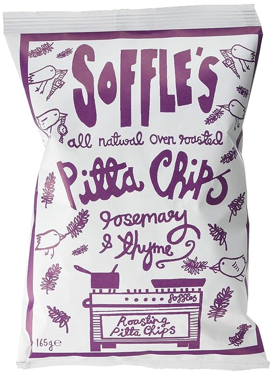 Soffles Rosemary and Thyme Pitta Chips Share Bag, 165 g, Pack of 9 ...