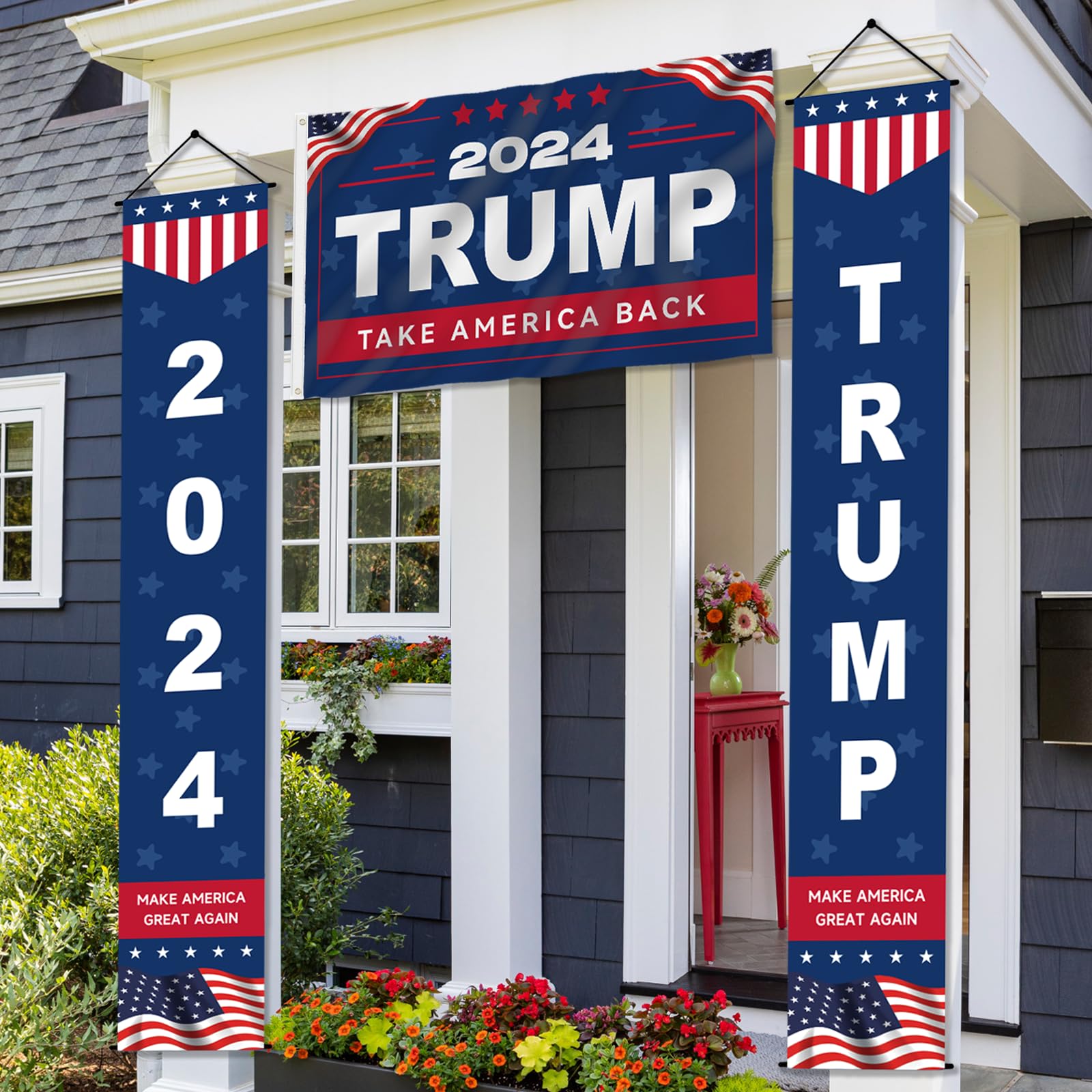 Trump 2024 Flag 3x5Ft Trump Flags with MAGA Large Hanging Banners Heavy ...