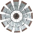 Amazon.com : Oligsky Galvanized Windmill Wall Decor, Rustic Farmhouse ...