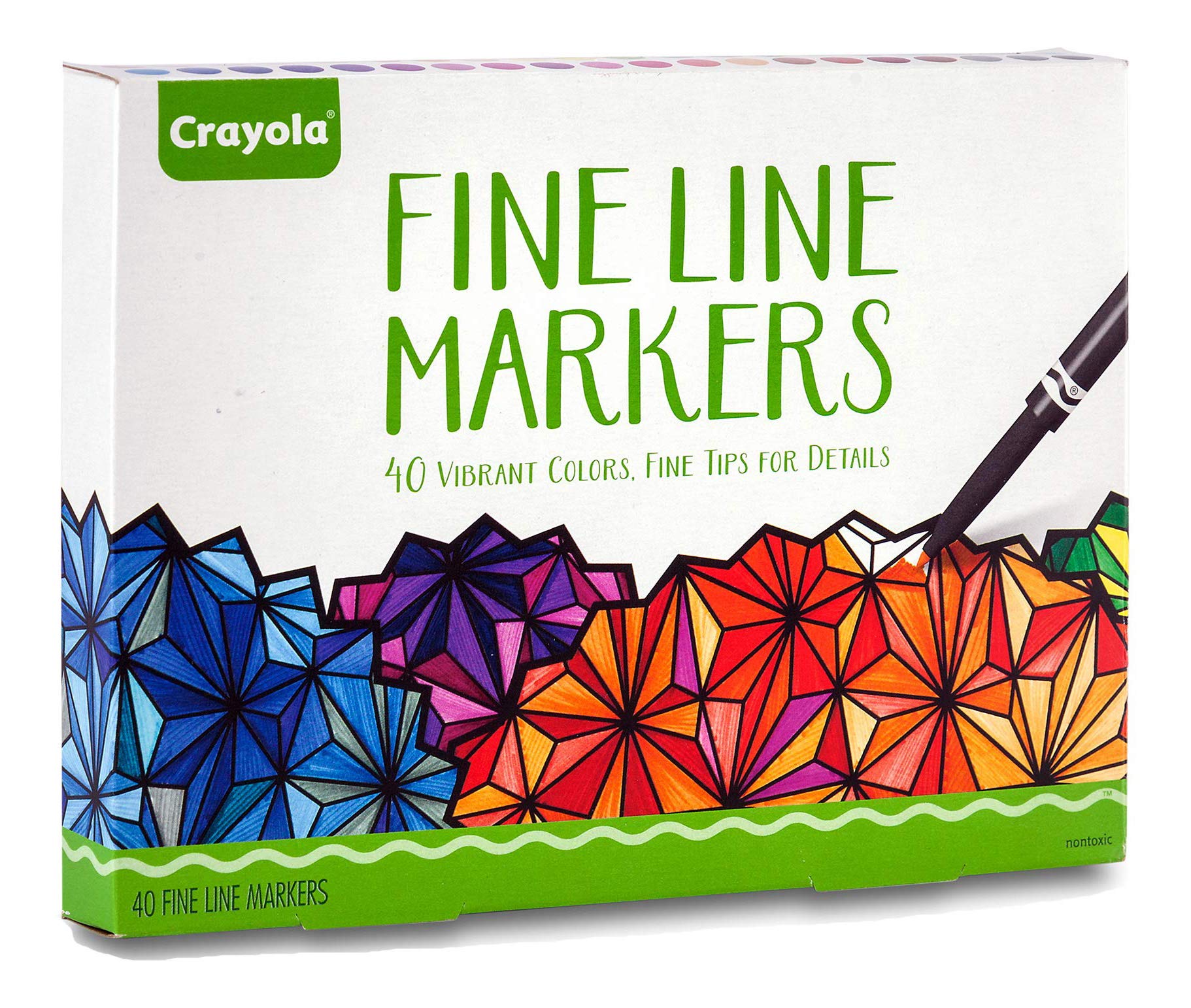 Crayola Fine Line Markers Adult Coloring Set, Kids Indoor Activities At ...