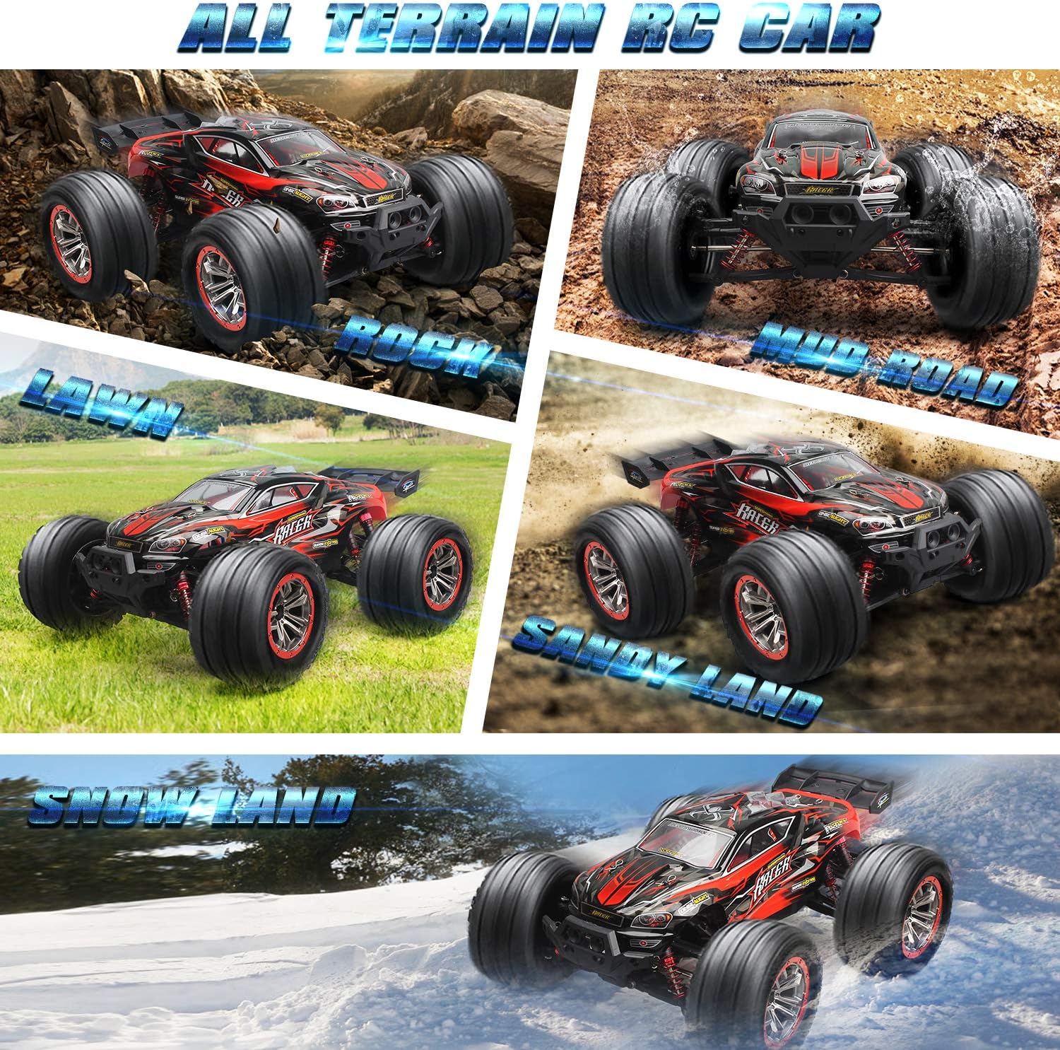 GoStock Remote Control Car, 4WD RC Car 46km/h High Speed RC Off-Road ...