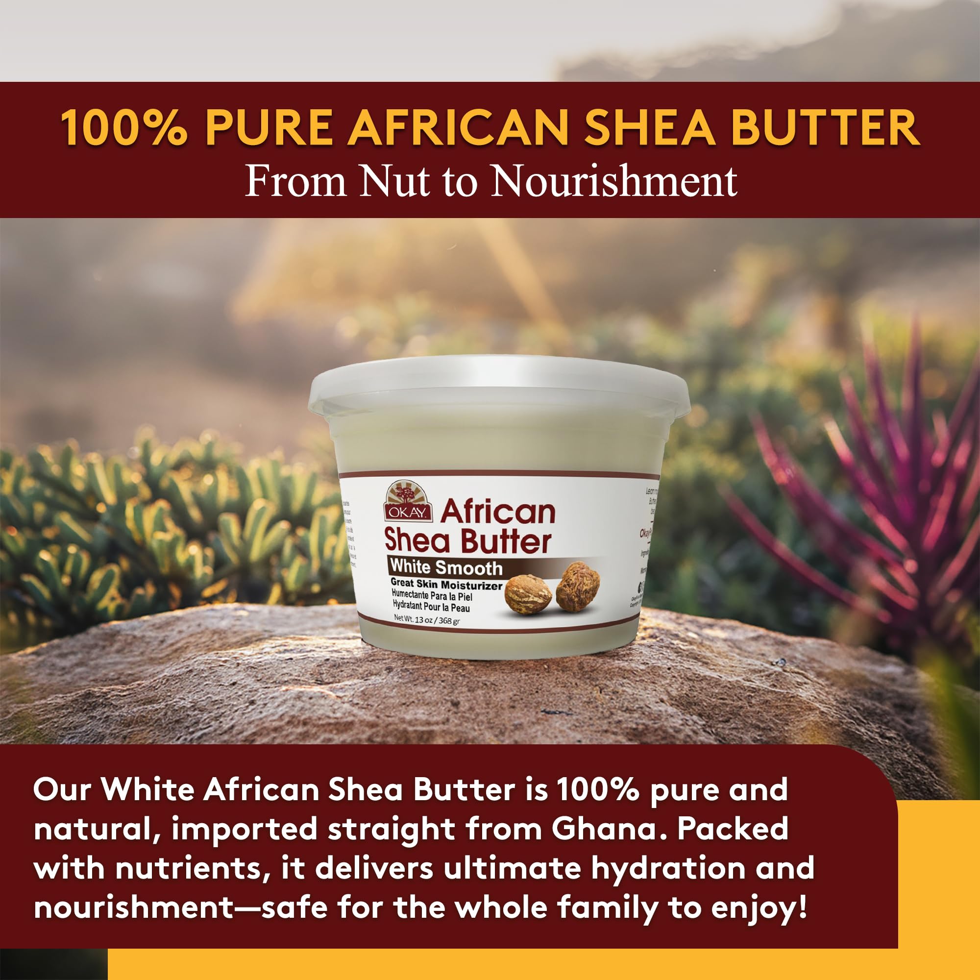 Mua Okay Pure Naturals White Shea Butter for Hair and Skin - Raw ...