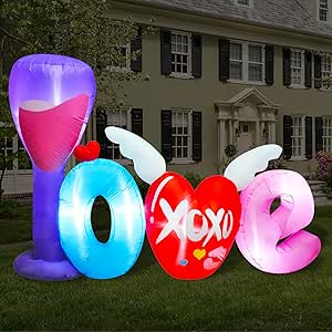Amazon.com: BLOWOUT FUN 7ft Long Inflatable Valentine's Day Love ...