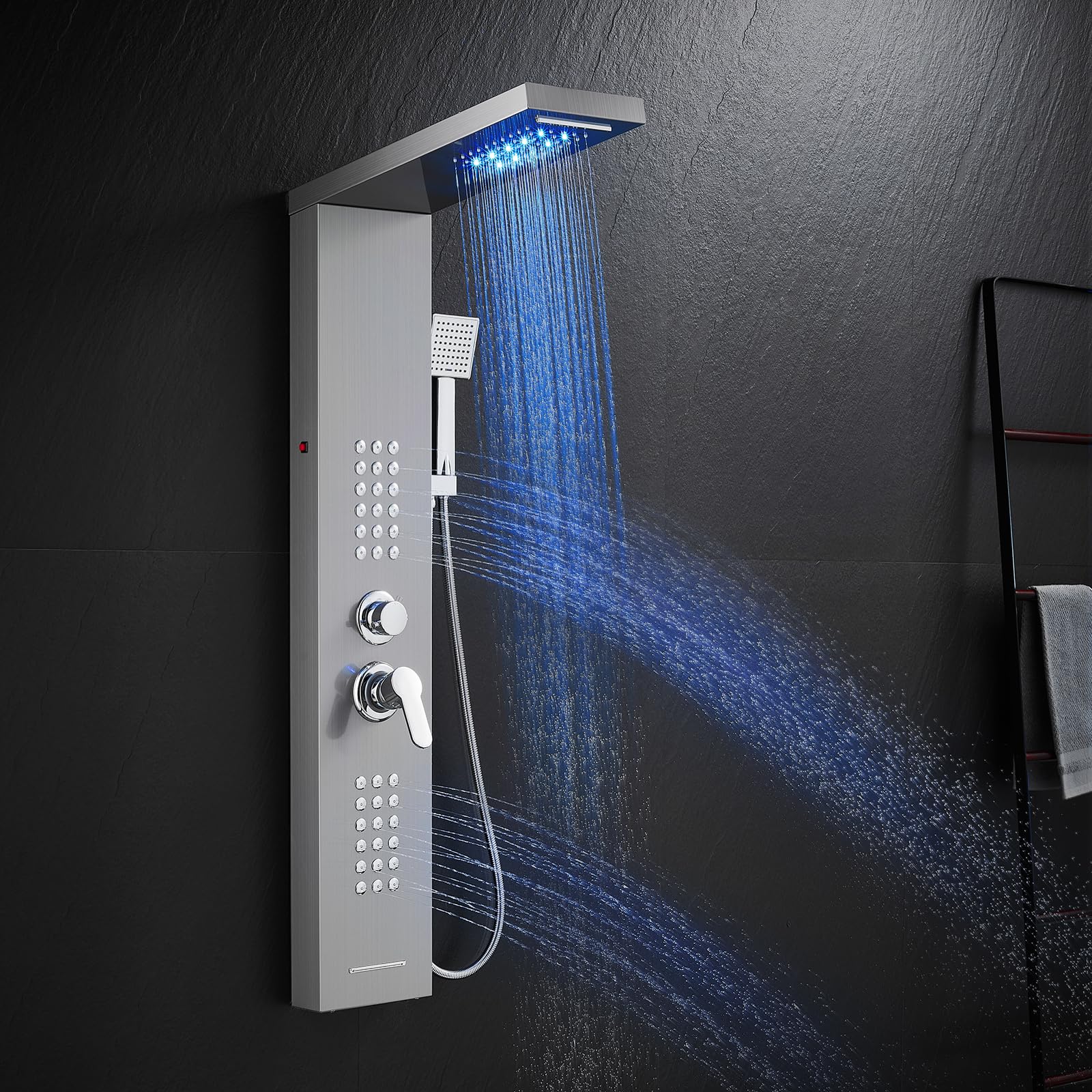 Mua ROVATE LED Shower Panel Tower System, Rainfall Waterfall Shower ...