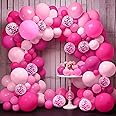 Amazon.com: Katchon, Pink Balloon Arch Kit - Huge, Pack Of 140 | Hot Pink Balloons for ...