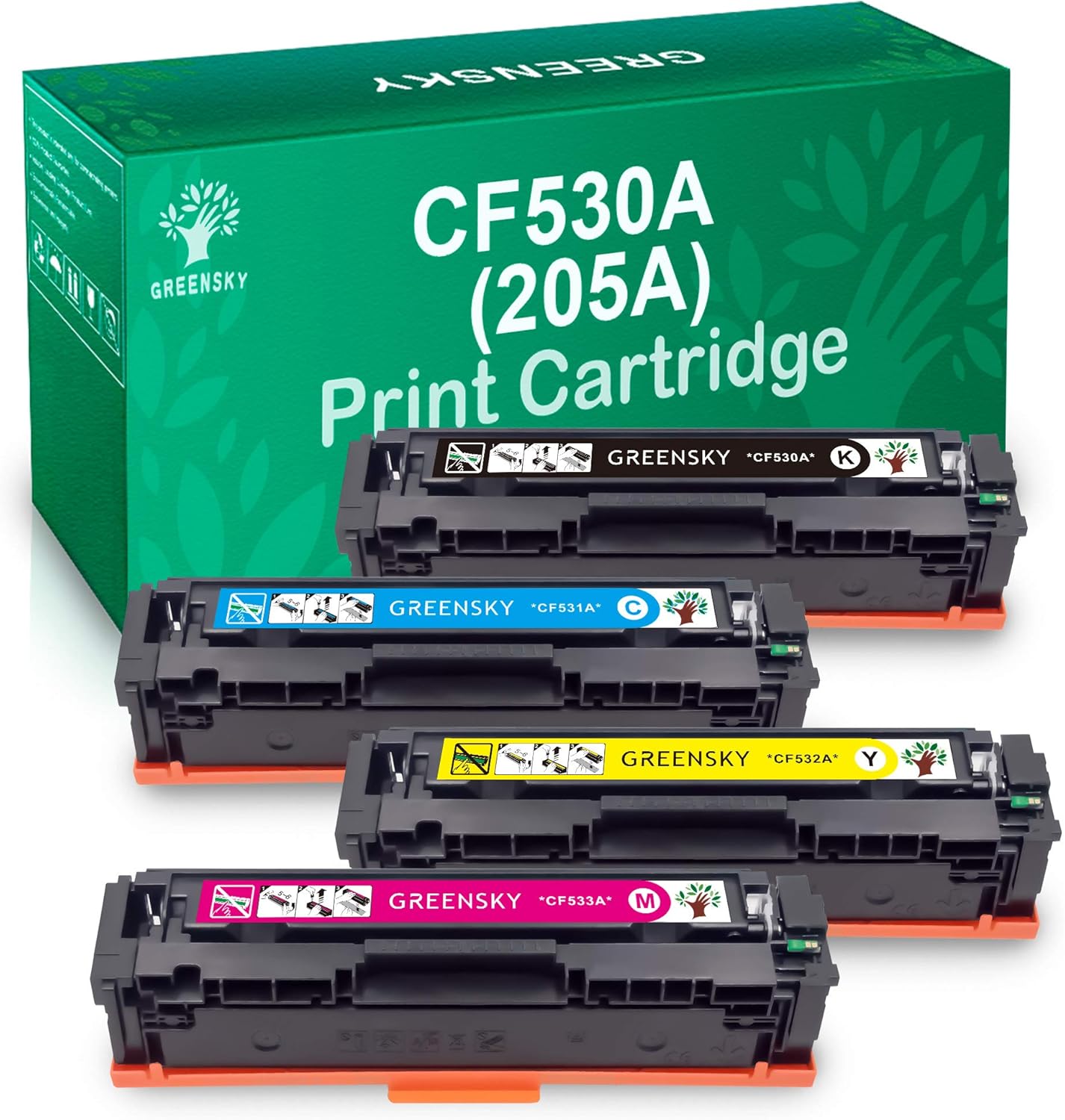 GREENSKY Compatible Toner Cartridge Replacement for HP 205A CF530A ...