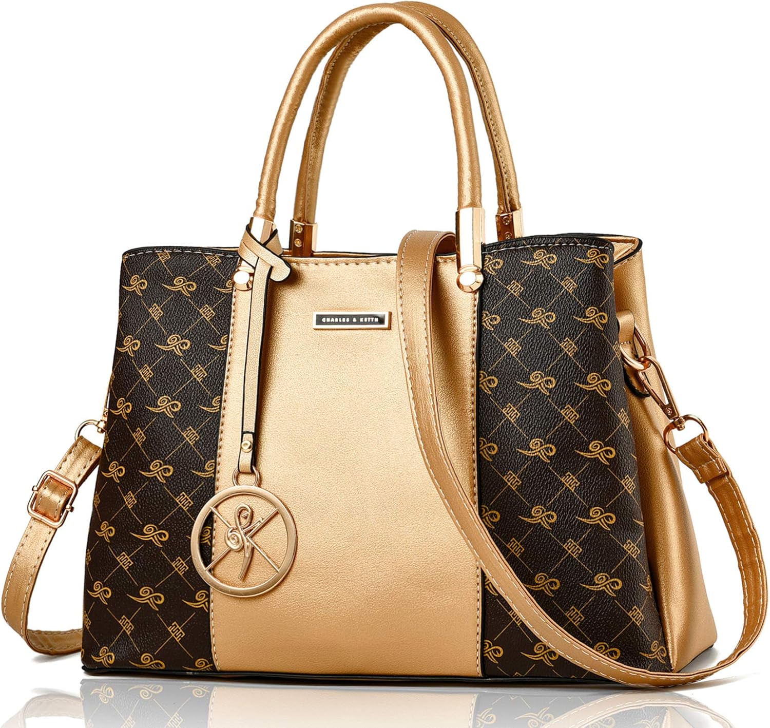 Maysurban Handtasche Damen Henkeltasche Tote Shopper PU Leder Modern ...