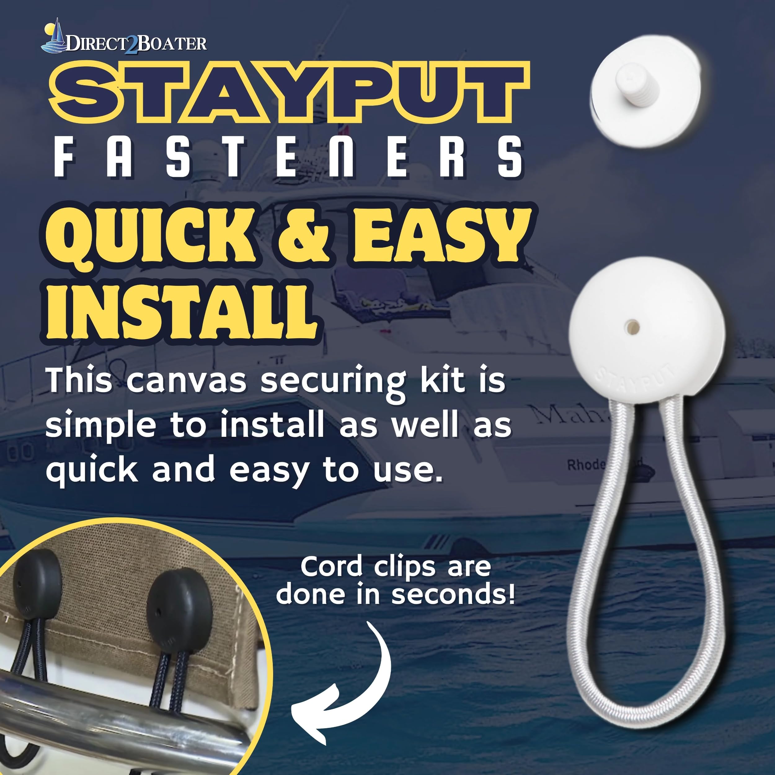 Mua Stayput Bungee / Shock Cord Fastener's, White with White Surface ...