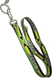 Amazon.com : Jamaica Jamaican Flag Neck Strap Keychain Lanyard Badge ID ...
